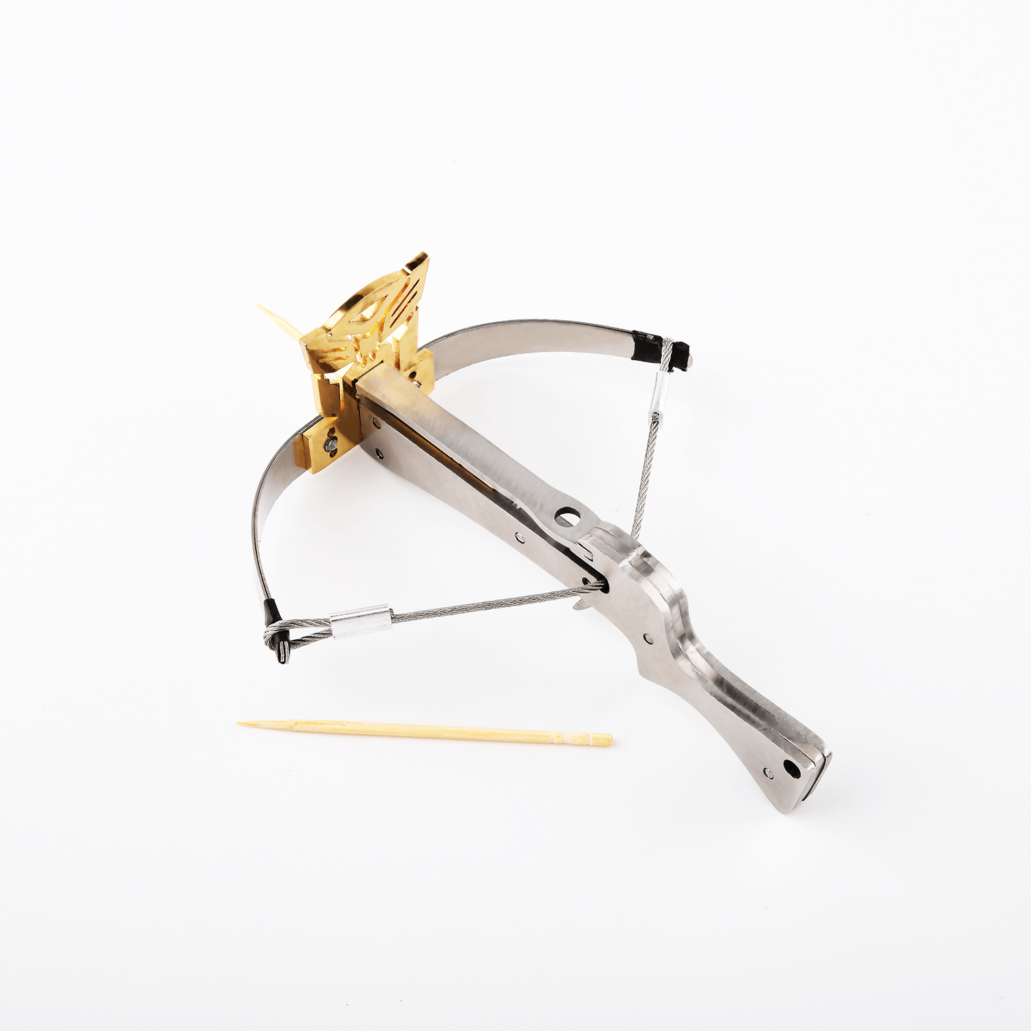 Mini, Bowman Toothpick Crossbow, Shooter – Black, Silver & Steel Bolts ...