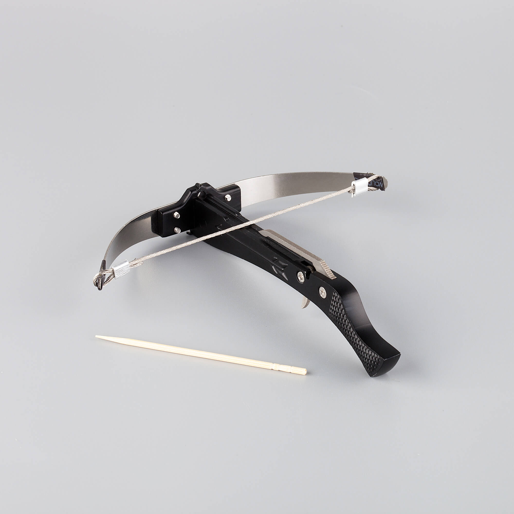 Mini, Bowman Toothpick Crossbow, Shooter – Black, Silver & Steel Bolts ...